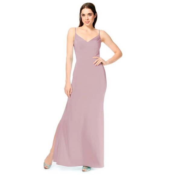 Bari Jay | Dresses | New Bari Jay Bridesmaid Dress Evening Gown Thistle Pink Maxi Dress P283 ...
